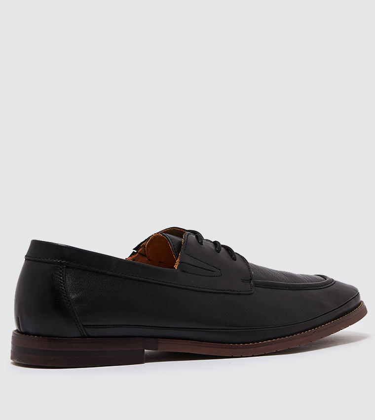 Buy Gino Rossi @ CCC Open Flap Lacing Derby Shoes In Black | 6thStreet ...