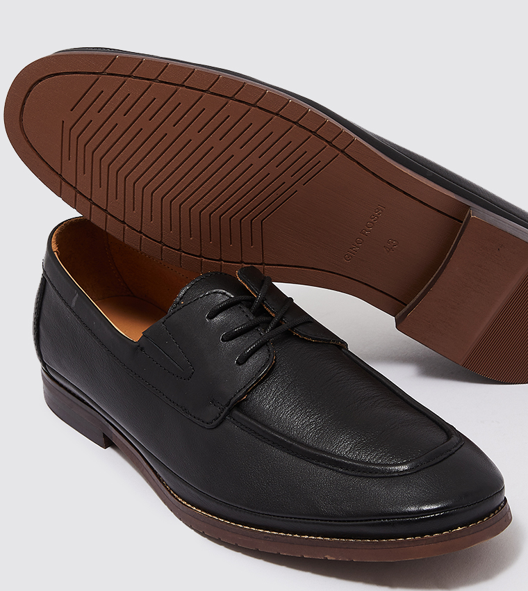 Buy Gino Rossi @ CCC Open Flap Lacing Derby Shoes In Black | 6thStreet ...