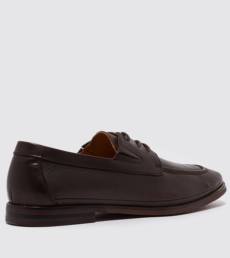 Buy Gino Rossi @ CCC Open Flap Lacing Derby Shoes In Brown | 6thStreet UAE