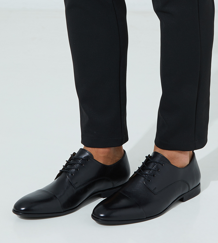 Buy Lasocki @ CCC Open Flap Lacing Derby Shoes In Black | 6thStreet UAE