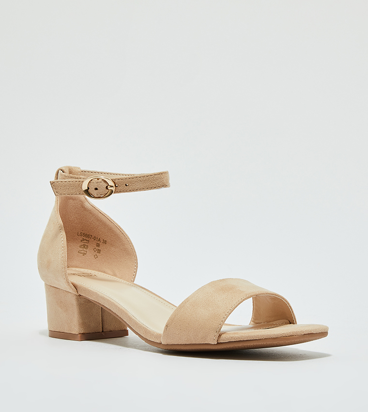 Buy Jenny Fairy @ CCC Square Toe Block Heeled Sandals In Beige ...