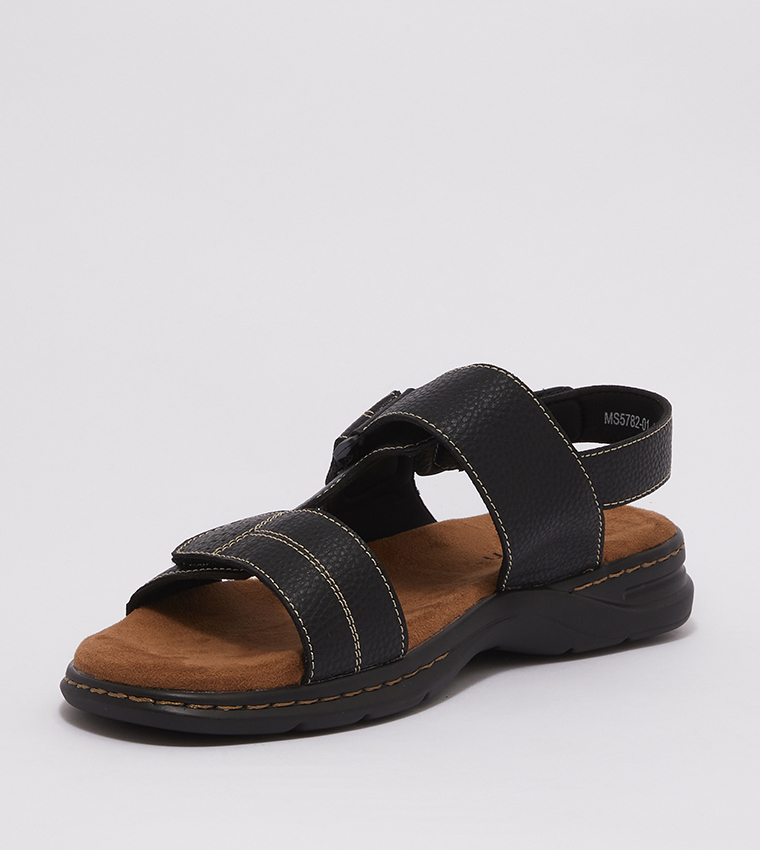 Buy Lanetti @ CCC Velcro Strap Casual Sandals In Black | 6thStreet UAE