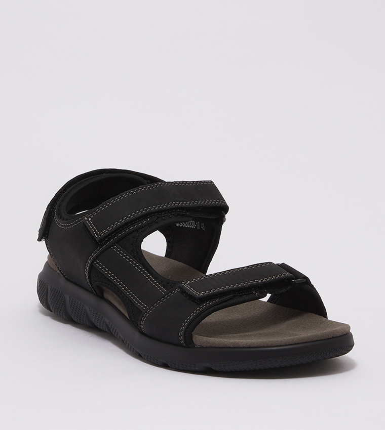 Buy Lanetti @ CCC Velcro Strap Casual Sandals In Black | 6thStreet ...