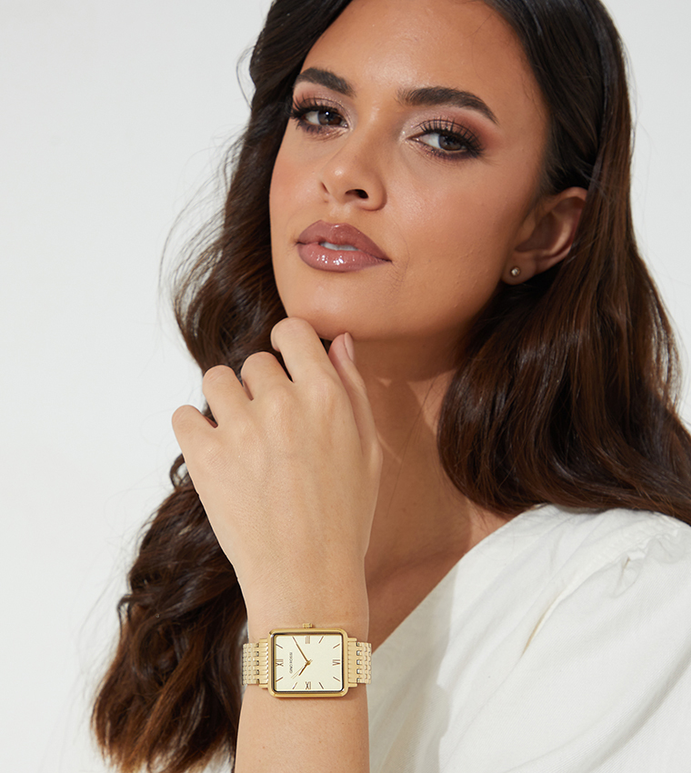 Buy Gino Rossi @ CCC Classic Square Dial Analog Watch In Gold ...