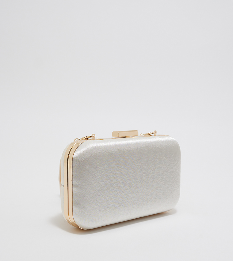 Buy Quazi @ CCC Bow Detail Clutch With Sling In Beige | 6thStreet UAE
