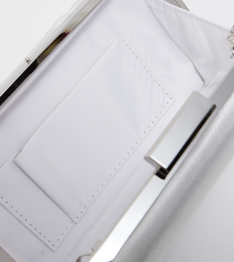 Buy Quazi @ CCC Bow Detail Clutch With Sling In White | 6thStreet Qatar