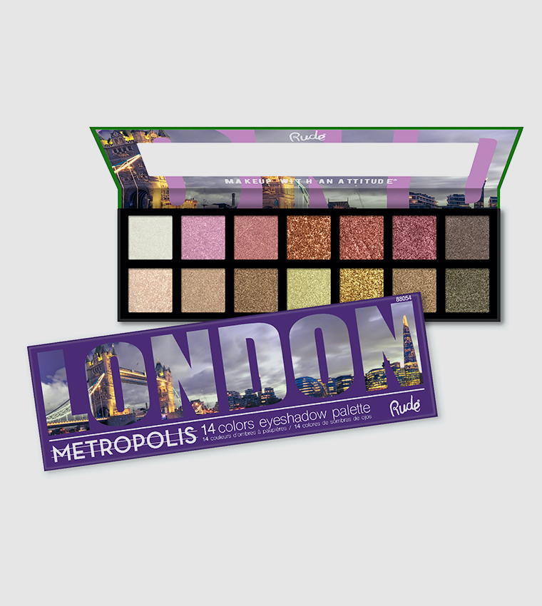 Buy Rude Metropolis 14 Color Eyeshadow Palette London 15 G In Multiple ...