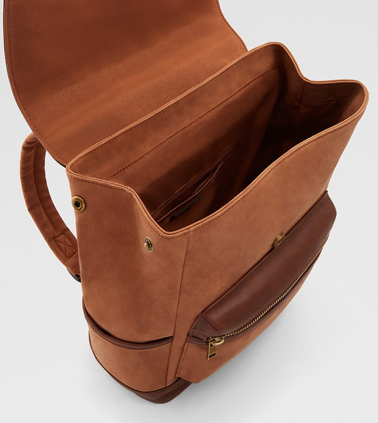 Buy Aldo Glilaviel Buckle Closure Front Pocket In Brown | 6thStreet UAE
