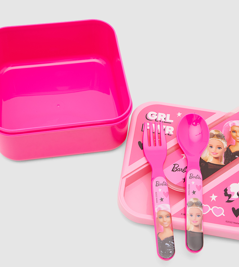 Buy R&B Kids Barbie Lunch Box With Cutlery In Multiple Colors ...