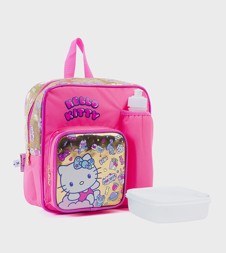 Buy RAINBOW MAX Printed Backpack, Water Bottle, Lunch Box With Cutlery ...