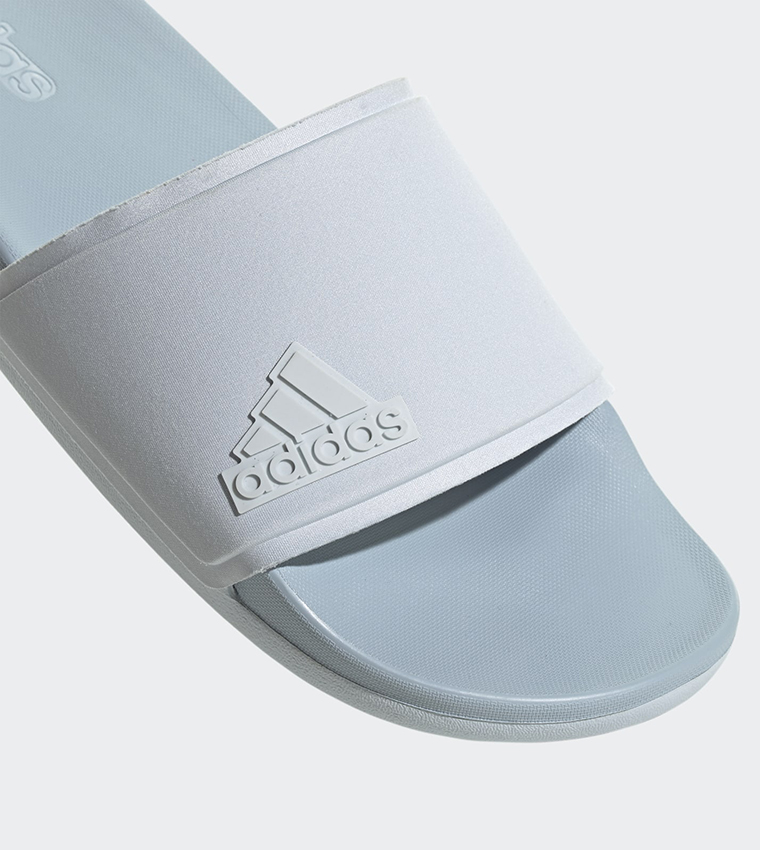 Buy Adidas ADILETTE Logo Detail Slides In Blue | 6thstreet Qatar