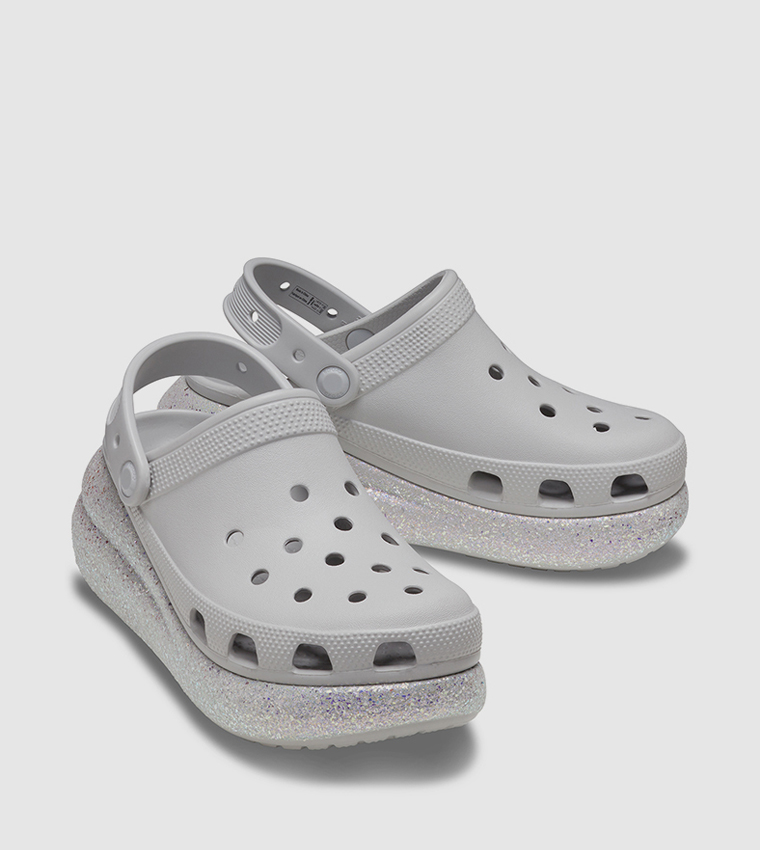 Buy Crocs Classic Crush Glitter Clog In Grey | 6thStreet UAE