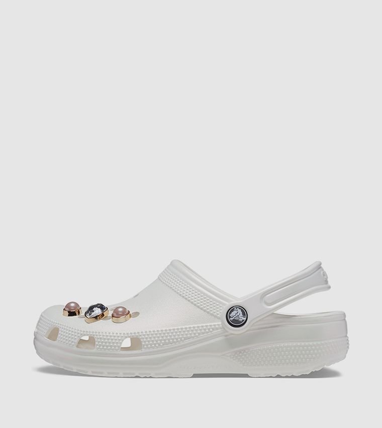 Buy Crocs Classic Crystals Pearls Clog In White | 6thStreet Saudi Arabia