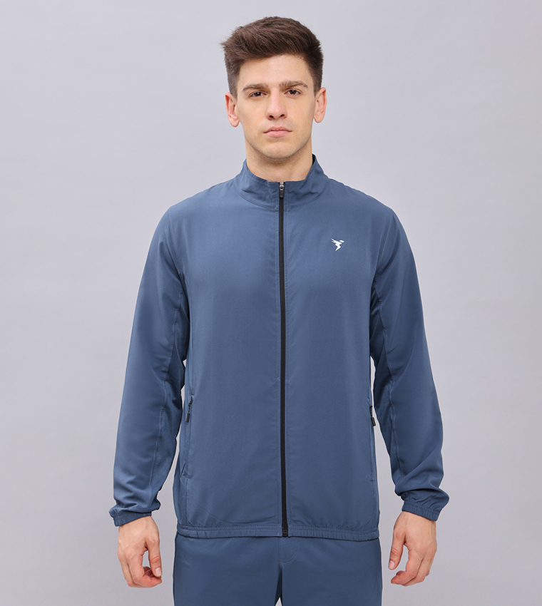 Buy Technosport Full Zip Woven Jacket In Blue | 6thStreet Saudi Arabia