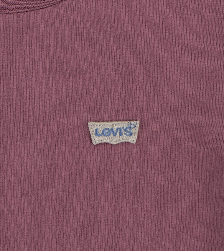 Buy Levi's Logo Embroidered Short Sleeves T Shirt In Lavender ...