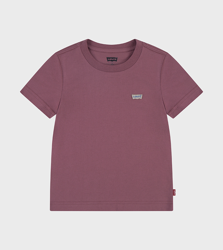 Buy Levi's Logo Embroidered Short Sleeves T Shirt In Lavender ...