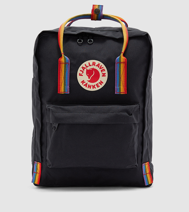 Buy Fjallraven Kanken Rainbow Backpack Black In Black | 6thStreet Qatar