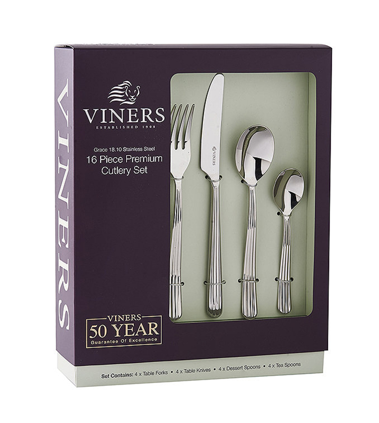 Buy Lakeland Viners 'Grace' 16 Pce Cutlery Set 18/10 Multi In Multiple ...