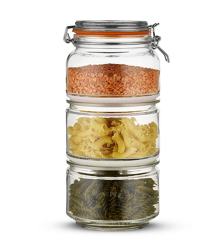 Buy Lakeland Kilner Stackable Glass Jar Set Multi In Multiple Colors ...