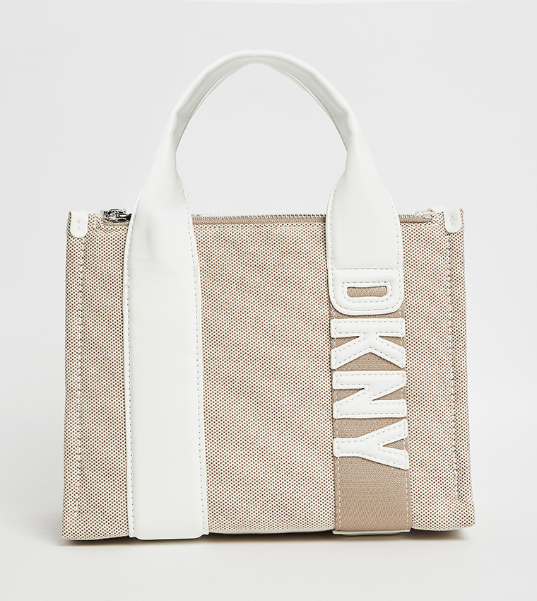 Buy Dkny HOLLY Logo Detail Tote Bag In Beige | 6thStreet Bahrain