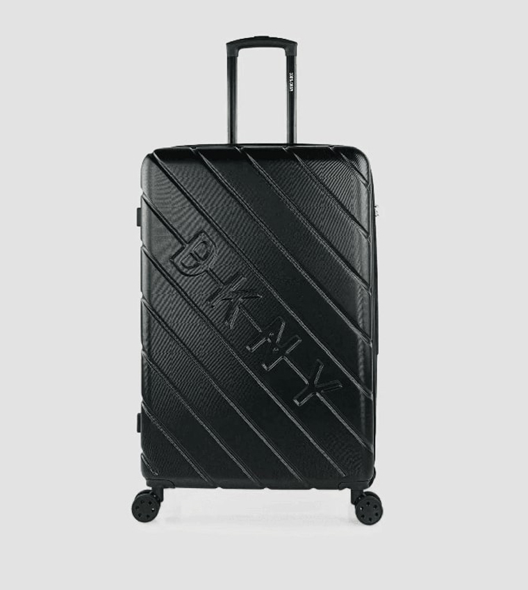 Buy Dkny Side Tracked Hard Shell Spinner Trolley Bag In Black ...