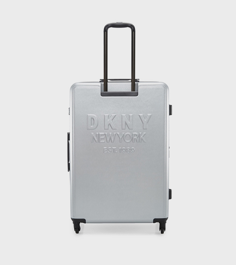 Buy Dkny NEW YORKER Hard Shell Spinner Trolley Bag Large In Silver ...