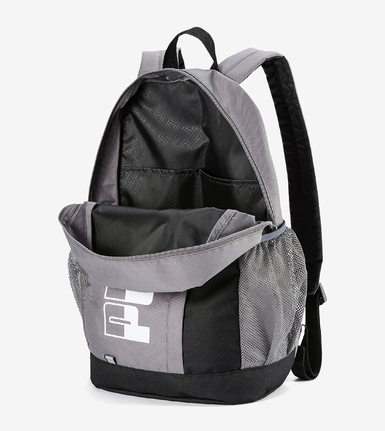 Buy Puma Brand Logo Printed Multiple Pockets Backpack Black In Black ...