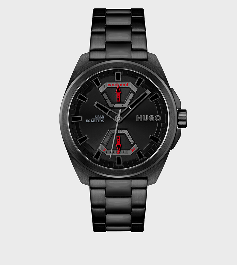 Buy HUGO BOSS Round Dial Analog Watch In Black | 6thStreet Saudi Arabia