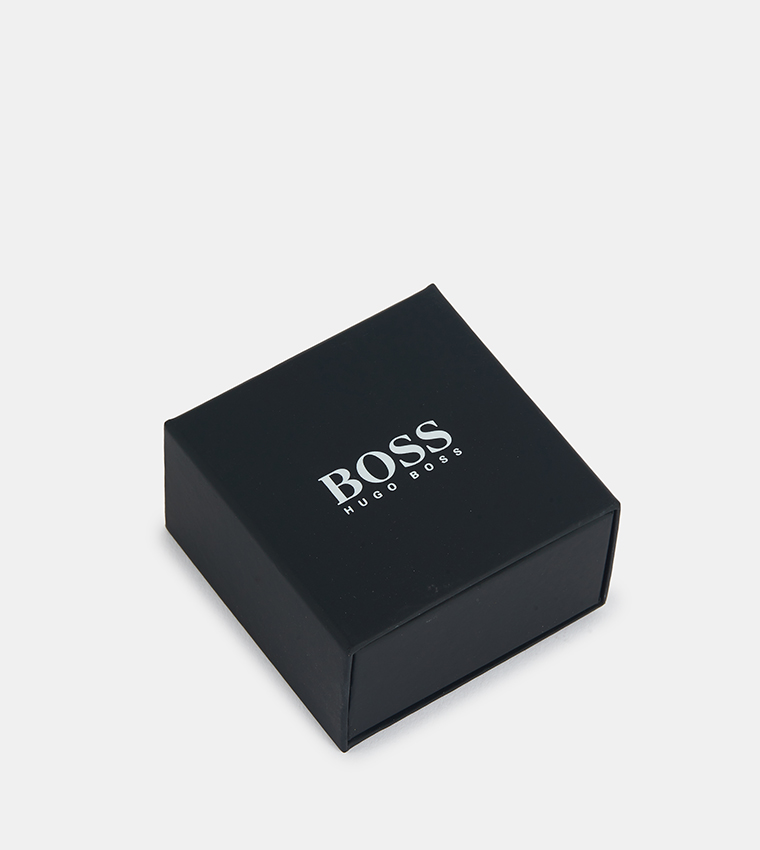 Buy HUGO BOSS KASSY Gold Tone Ring With Repeat Logo In Gold | 6thStreet ...