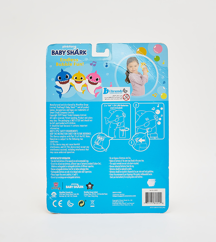 Buy R&B Kids Baby Shark Bubble Blaster In Multiple Colors | 6thStreet UAE