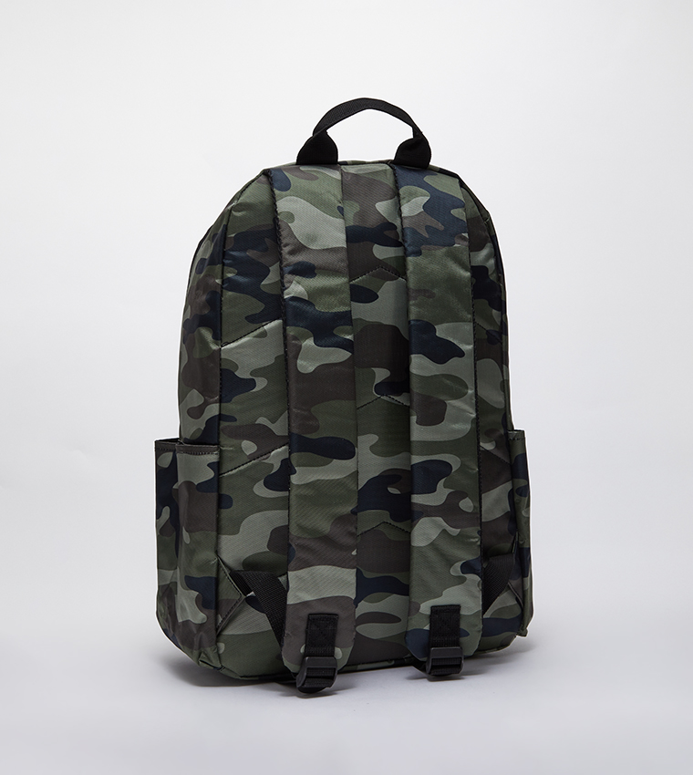 Buy Aeropostale Camouflage Backpack With Branding Details In Green ...