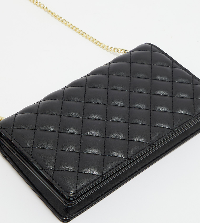 Buy Aeropostale Quilted Sling Wallet In Black | 6thStreet Kuwait
