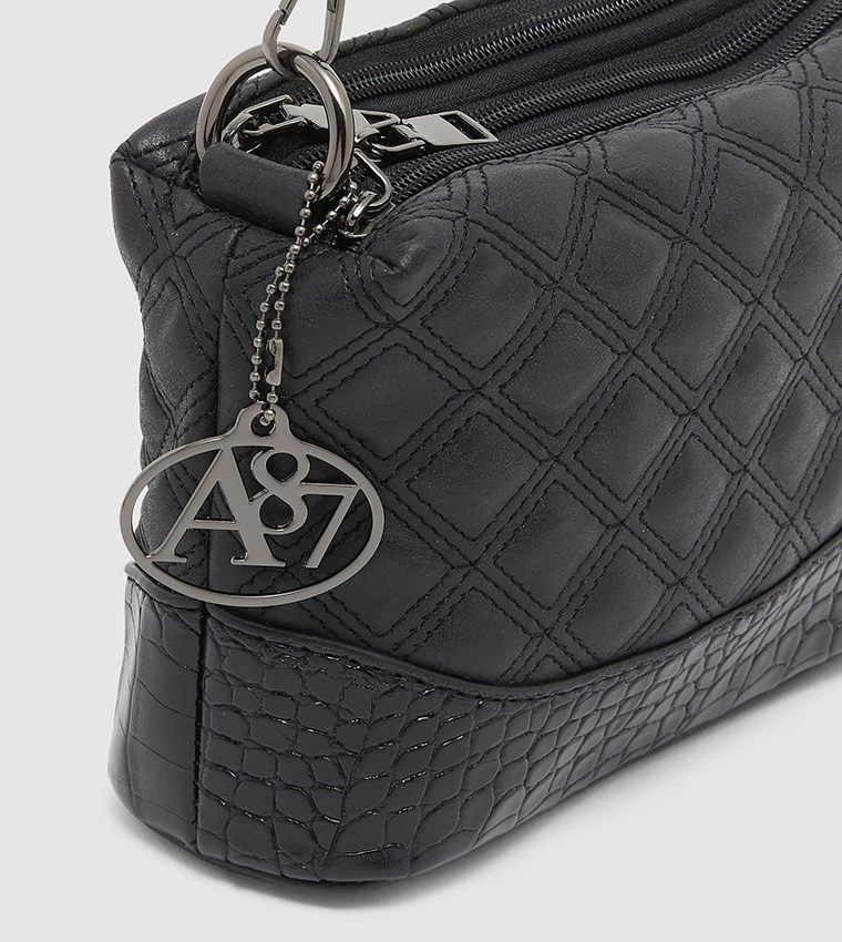 Buy Aeropostale Aero Girls Quilted Crossbody Bag In Black | 6thStreet UAE