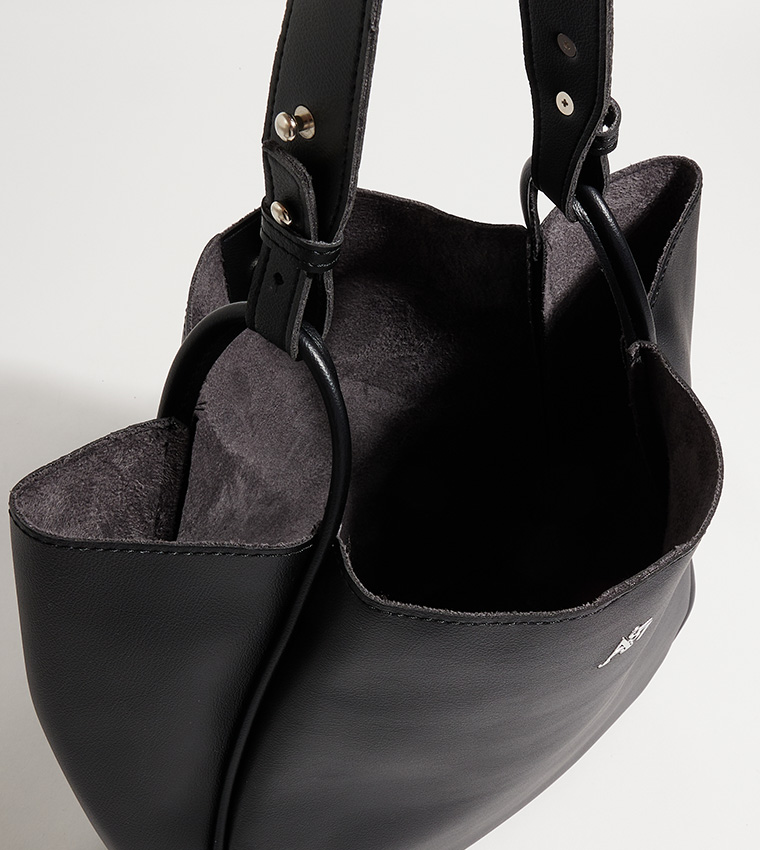 Buy Aeropostale Aero Girls Snap Button Tote Bag Set In Black ...