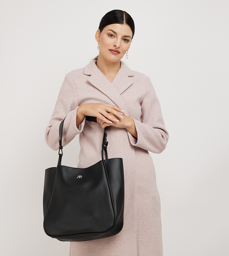 Buy Aeropostale Aero Girls Snap Button Tote Bag Set In Black ...