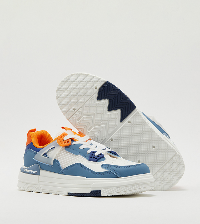 Buy Aeropostale Aero Men's Color Block Sneakers In Blue | 6thStreet ...