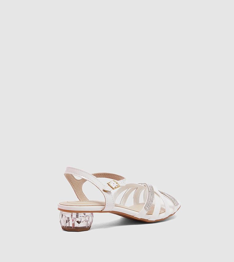 Buy MOLEKINHA Kallie Pre Teen Girls Sandals With Slingback In White ...