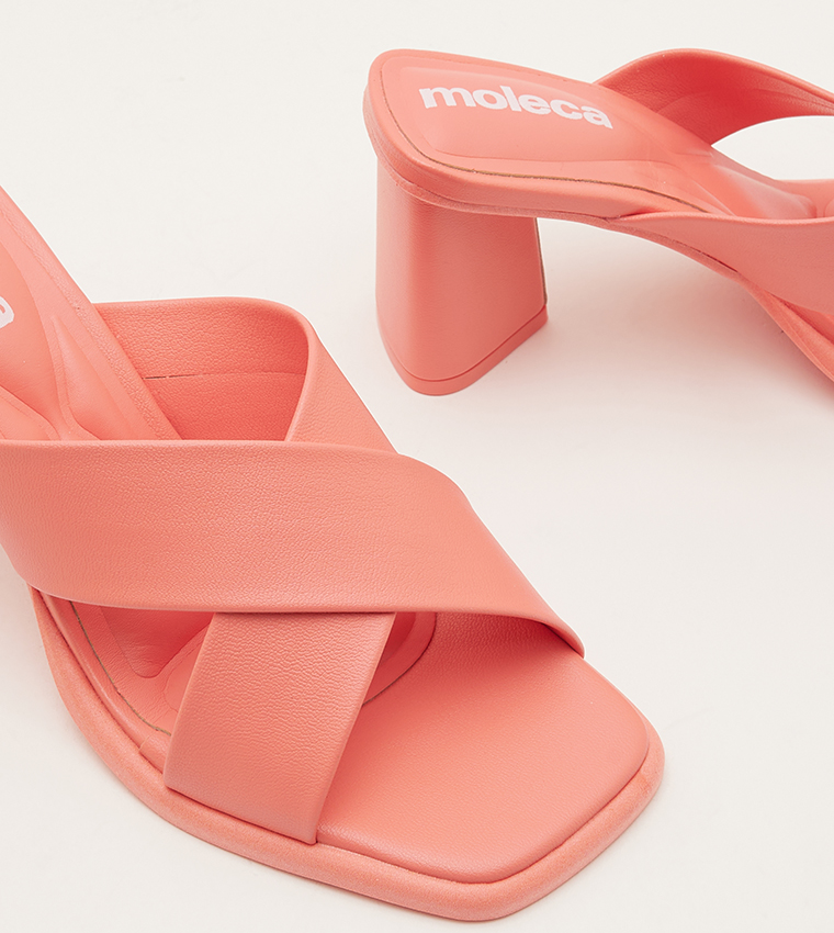Buy Moleca Grisi Crossover Strap Heel Sandals In Orange | 6thStreet UAE