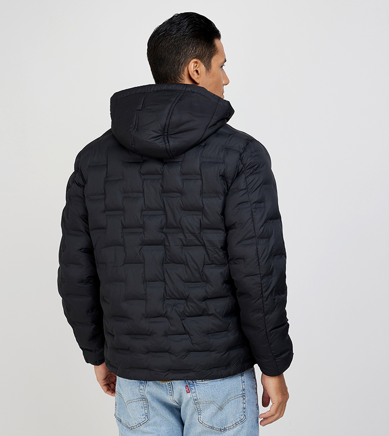 Buy Beverly Hills Polo Club Quilted Long Sleeves Jacket In Black ...