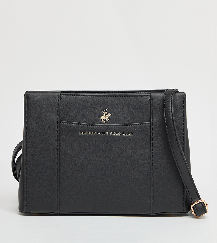 Buy Beverly Hills Polo Club Logo Detail Crossbody Bag In Black ...