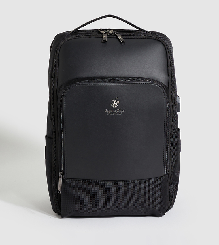 Buy Beverly Hills Polo Club Logo Detail Backpack In Black | 6thStreet UAE