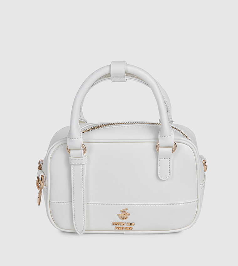 Buy Beverly Hills Polo Club Logo Detail Handheld Bag In White ...