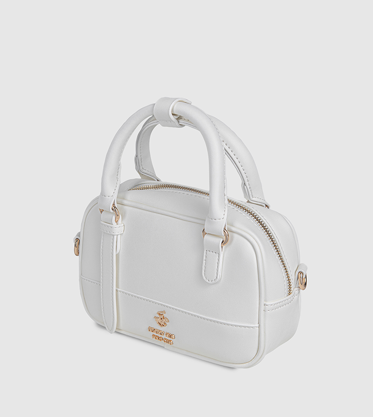 Buy Beverly Hills Polo Club Logo Detail Handheld Bag In White ...