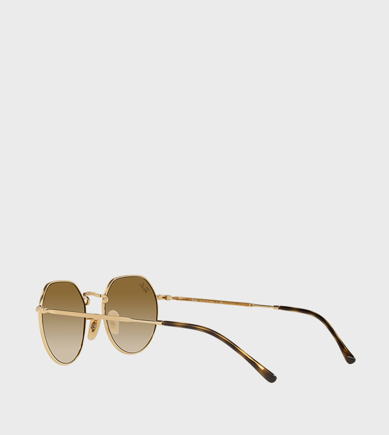 Buy Ray Ban JACK Metal Frame Hexagonal Sunglasses In Gold | 6thStreet Qatar