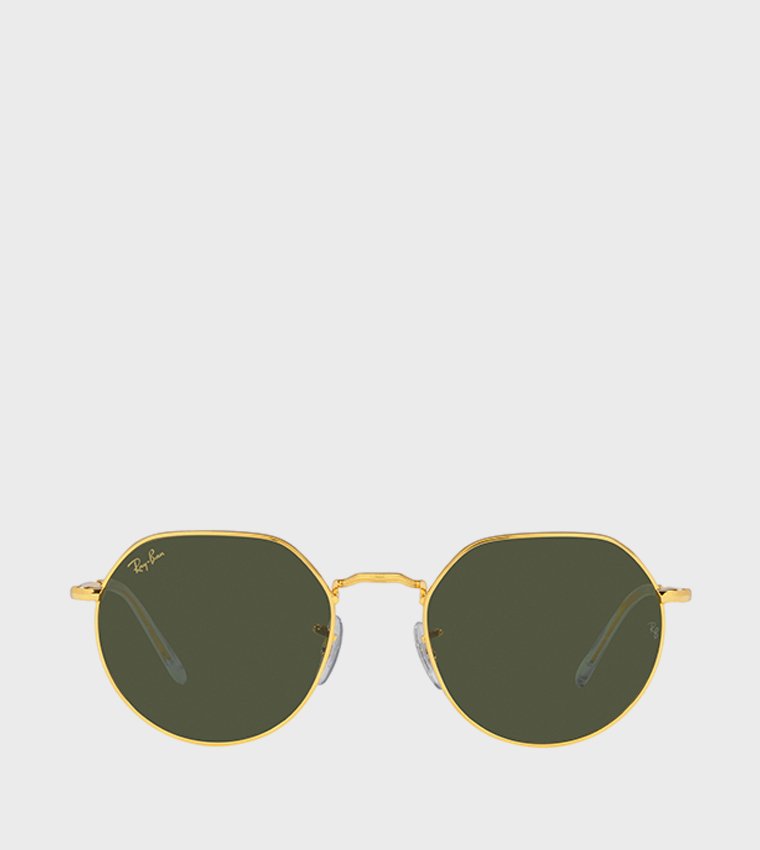 Buy Ray Ban JACK Metal Frame Hexagonal Sunglasses In Gold | 6thStreet Qatar