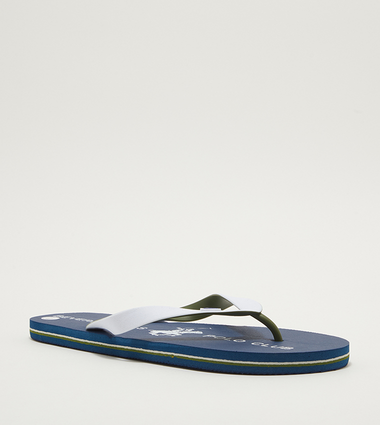 Buy Beverly Hills Polo Club Logo Printed Flip Flops In Navy | 6thStreet ...