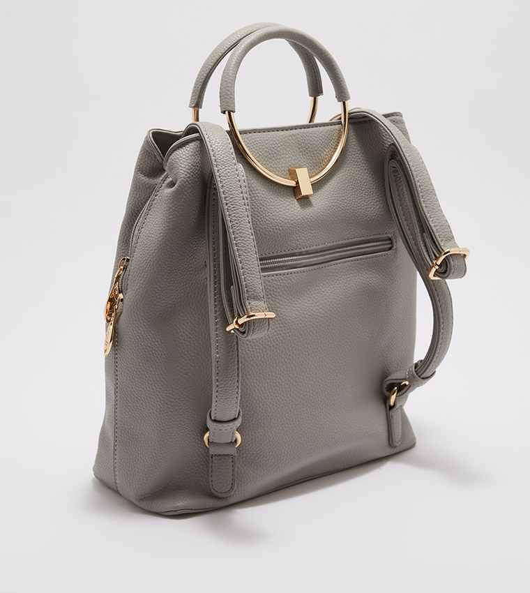 Buy Beverly Hills Polo Club Zip Closure Backpack In Grey | 6thStreet Qatar