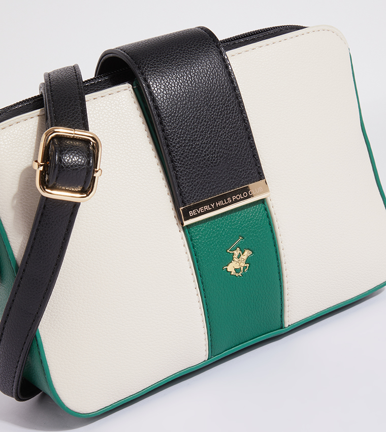 Buy Beverly Hills Polo Club Color Block Logo Detail Crossbody Bag In ...