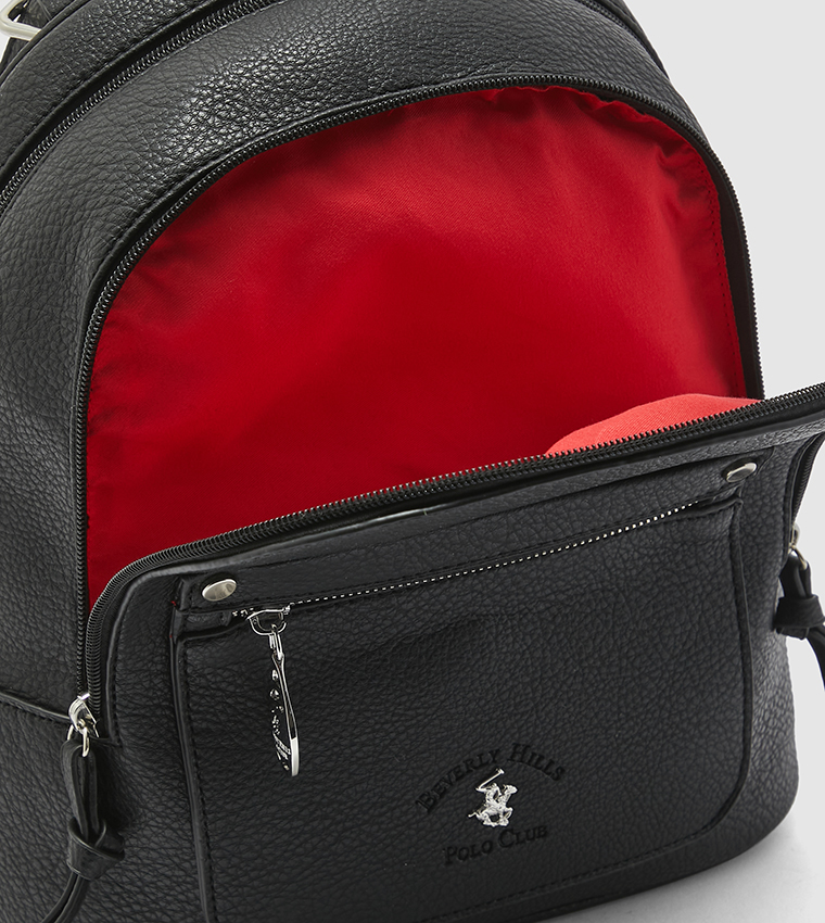 Buy Beverly Hills Polo Club Backpack Black In Black | 6thStreet Qatar