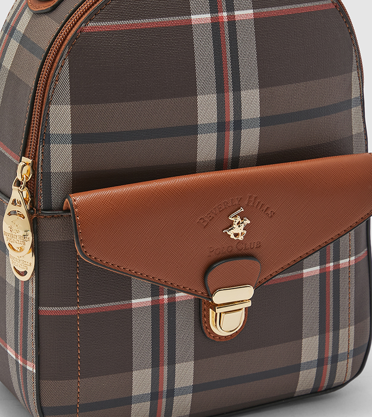 Buy Beverly Hills Polo Club Backpack Brown In Brown | 6thStreet Qatar